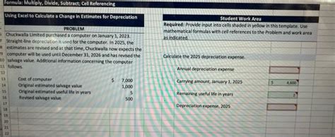 Solved Formula Multiply Divide Subtract Cell Referencing
