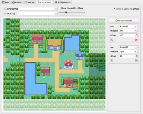 Editing Map Connections — Porymap Documentation