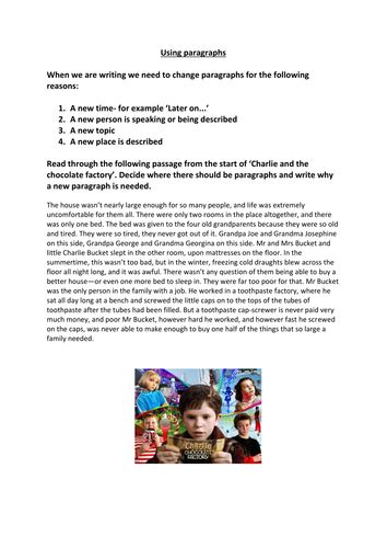 Descriptive Writing Lessons Based On Charlie And The Chocolate Factory Teaching Resources