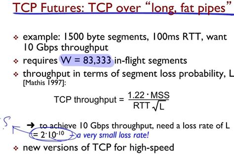 Solved How To Get W 1 Tcp Futures Tcp Over Long Fat Pipes Example 1500 Byte Segments