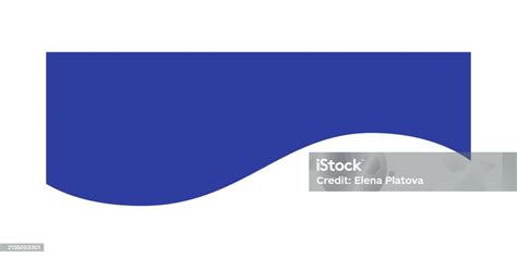 Frame Of Header Separator Blue Shape For Website Curve Lines And Wave Divider Stock Illustration