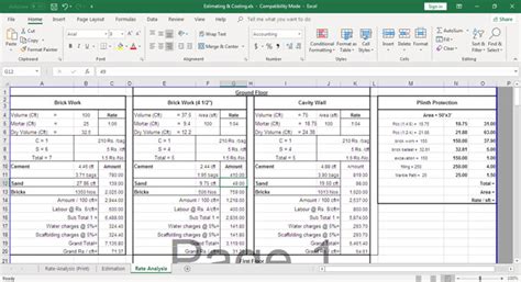 Civil Construction Excel Templates