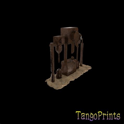 Free Stl File Free Miniature Terrain Ruptured Vertical Mining Drill 🆓
