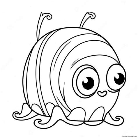 Cute Larva With Big Eyes Coloring Page 32064 25345
