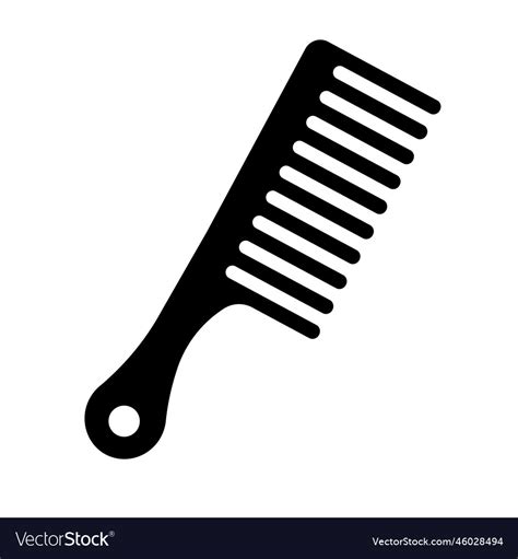 Hairbrush Silhouette Icon Royalty Free Vector Image