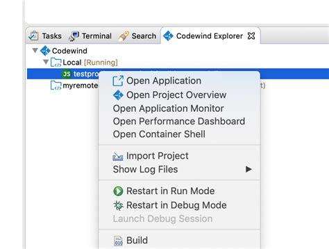 Remove Open From Menu Items · Issue 1711 · Eclipse Archivedcodewind
