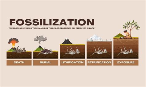 Types Of Fossils And The Fossilization Process Geology Science