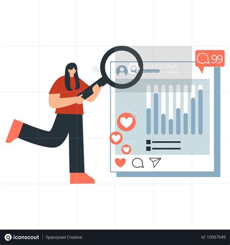 Visualizing Social Media Metrics In Meeting Illustration Free Download Network And Communication