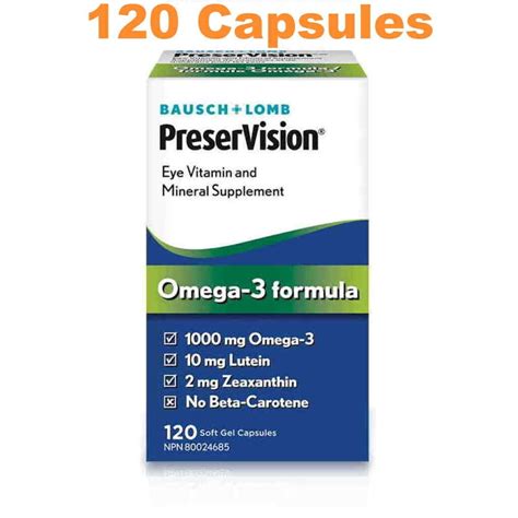 Preservision Eye Vitamin And Mineral Supplement Omega 3 Formula 120