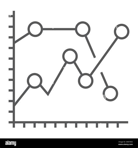 Analytics Graph Thin Line Icon Development And Business Chart Sign Vector Graphics A Linear