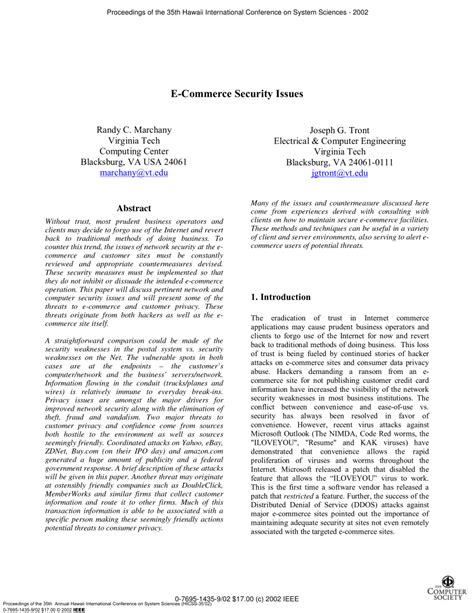 Pdf E Commerce Security Issues Pdf
