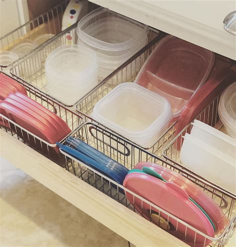 Tidy Up Your Tupperware Drawer With Metal Wire Baskets
