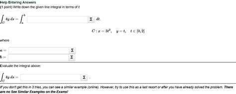 Solved Help Entering Answers1 ﻿point ﻿write Down The Given
