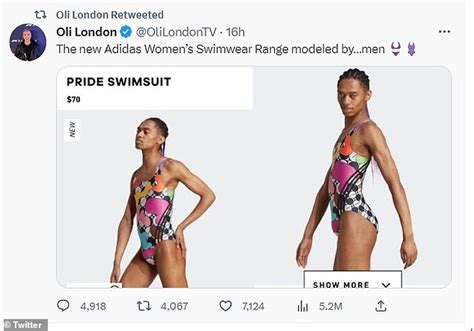 Adidas Pride 2023 Womens Swimsuit Modeled By A Man Daily Mail Online