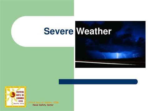 PPT Severe Weather PowerPoint Presentation Free Download ID 516487