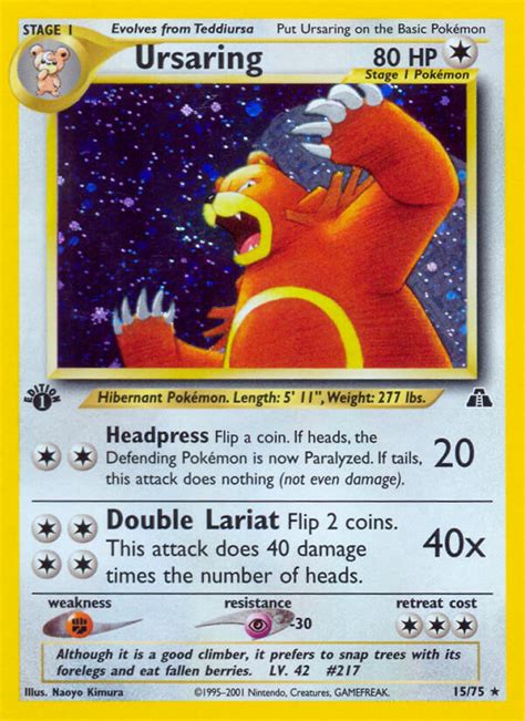 Ursaring 1575 Neo Discovery Pokemonkaartnl