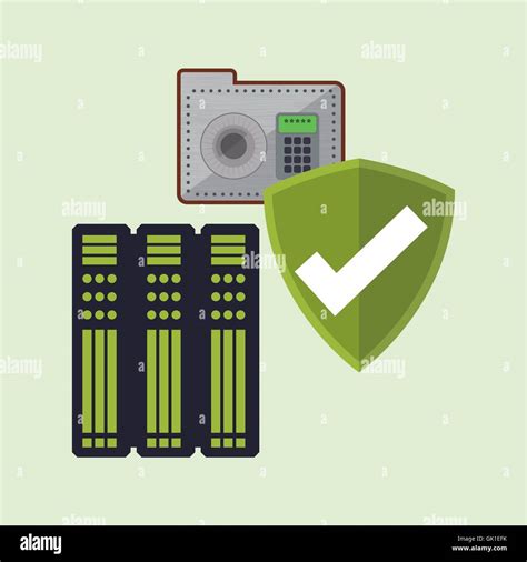 Data Security Design Protect Icon Data Center Illustration Vector Stock Vector Image And Art