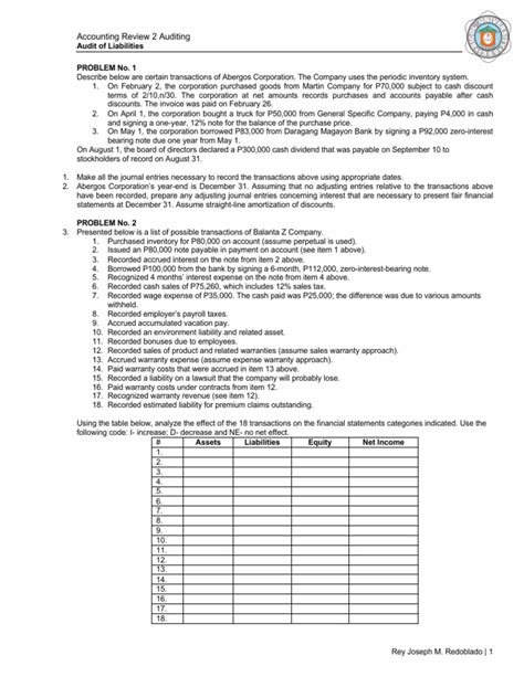 08 Audit Of Liabilities Pdf Bonds Finance Accounts Payable