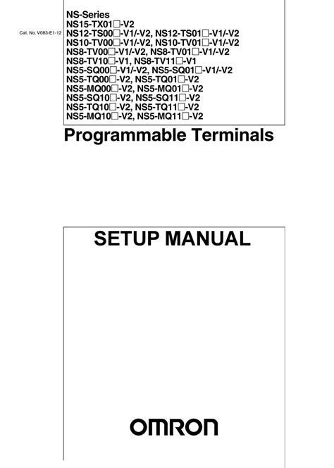 OMRON NS REV 12 SETUP MANUAL Pdf Download ManualsLib