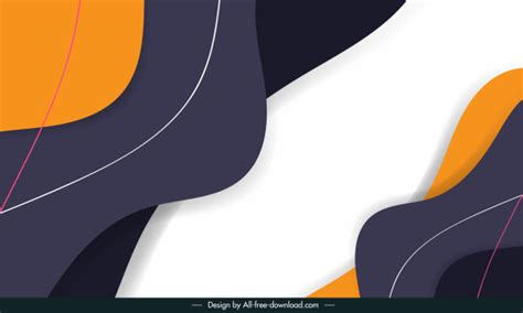 Abstract Background Template Modern Contrast Curved Lines Vectors Images Graphic Art Designs In