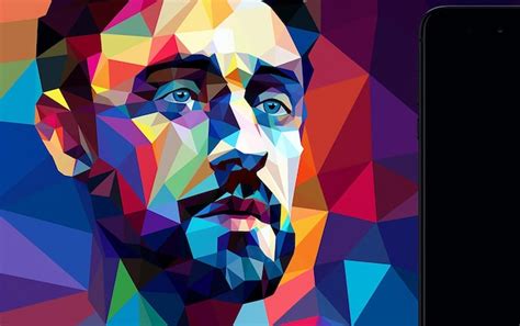 Premium Photo The Image Is Of A Colorful Low Poly Phone Background