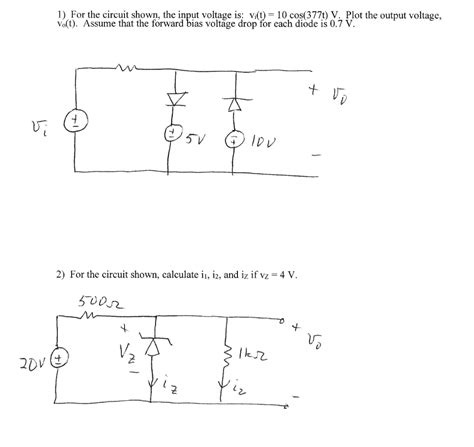 Solved For The Circuit Shown The Input Voltage Is Chegg