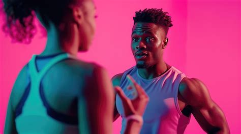 Dedicated Fitness Trainer Providing Personalized Instruction And Motivation To Clients At A