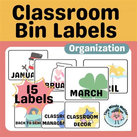 Back To School Class Organization Printable Bin Labels For Prek