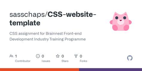 GitHub Sasschaps CSS Website Template CSS Assignment For Brainnest