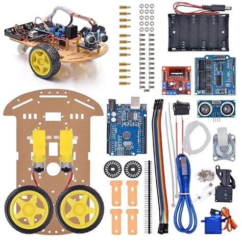 Обучающий набор Arduino конструктор робот для начинающих Car Kit 4 Wd 450 000 сум Игрушки