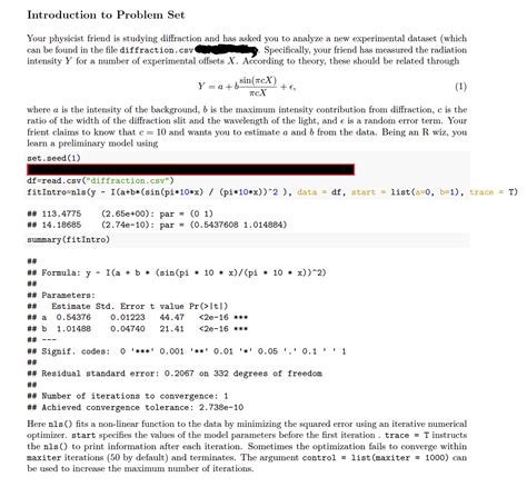 Solved Introduction To Problem Set Your Physicist Friend Is Chegg Com