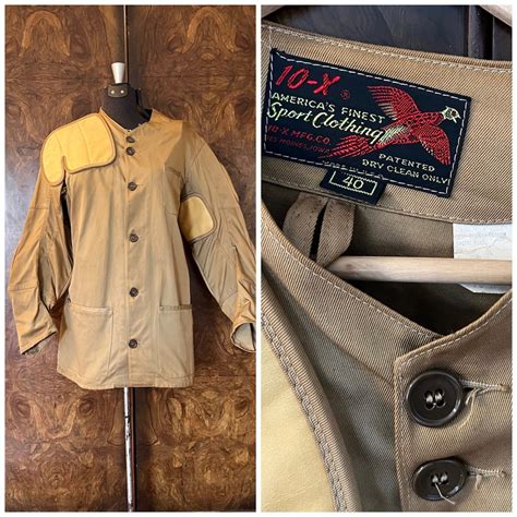 Vintage 1950s Hunting Shooting Jacket Size 40 L Vintage 10 X