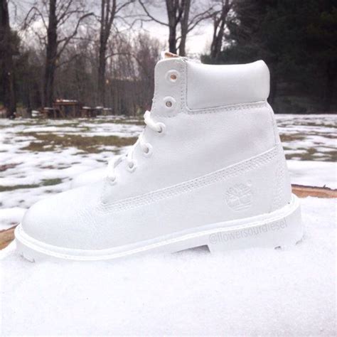 White Timberlands With Spikes