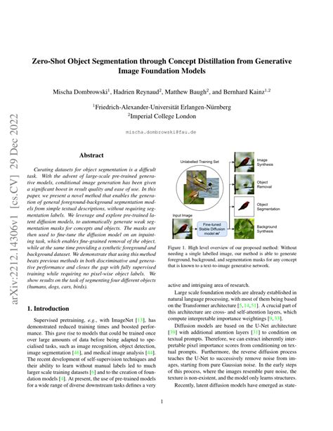 Pdf Zero Shot Object Segmentation Through Concept Distillation From