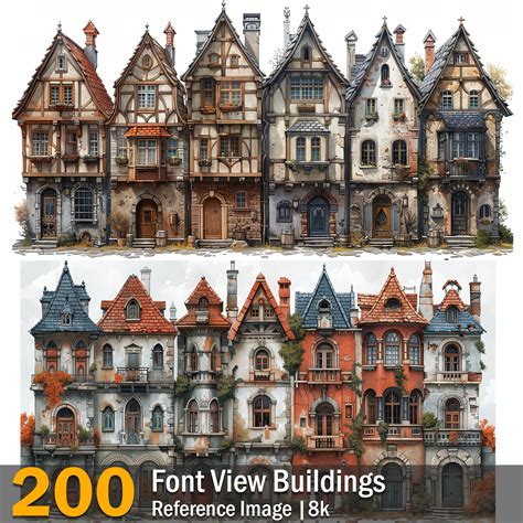 Artstation Front View Buildings Reference Images 8k Artworks