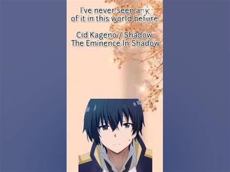 Quote From Cid Kagenou The Eminence In Shadow Short Quote Quotes