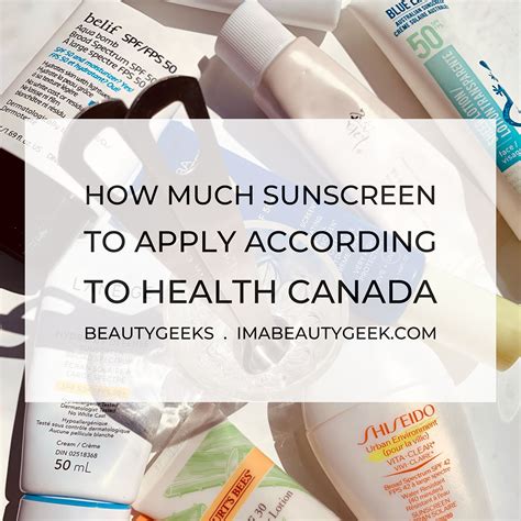How Much Sunscreen Do You Need To Use According To Health Canada