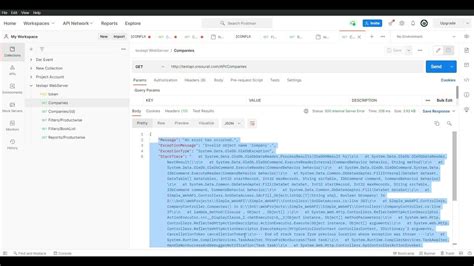 Systemdataoledboledbexception Error In Postman Youtube