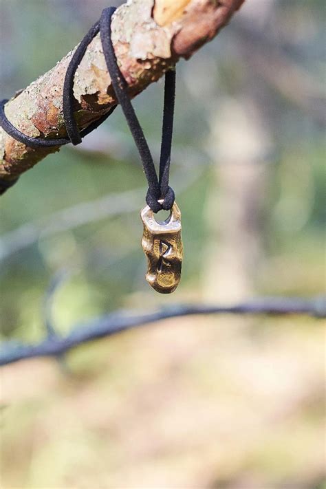 Raidho Rune Pendant Baltic Viking Bronze Amulet Handcrafted By The