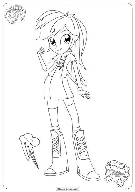 Equestria Girls Coloring Rainbow Dash Sunset Shimmer Applejack My