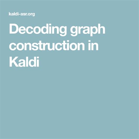Decoding Graph Construction In Kaldi