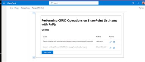 exploring sharepoint framework spfx performing crud operations on
