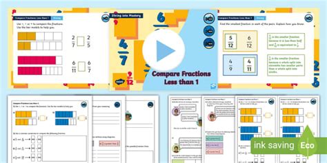 White Rose Supporting Y Compare Order Fractions Less Than