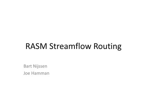 PPT RASM Streamflow Routing PowerPoint Presentation Free Download ID 1877930
