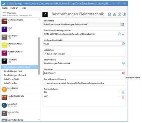 Scriptsettings Alle Einstellungen Für Eplan Scripte An Einer Stelle Verwalten