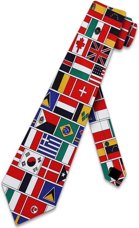 World Flags Neckties Ties Mens International Flag Necktie At Amazon Men
