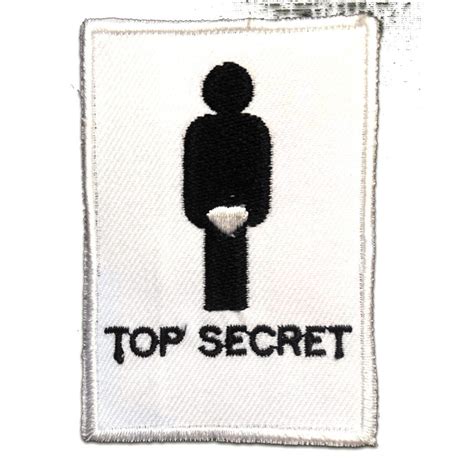 Iron On Patches Top Secret Sex Penisvagina White 54x8 Application