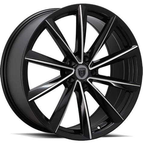 Borghini B98 Black With Milled Spokes Center Cap Rimschoice