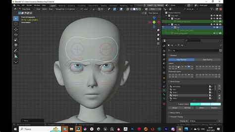 eyebrows shrinkwrap modifier method snapping artifacts animation and