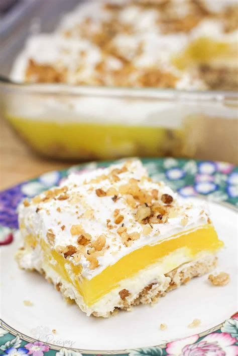 Lemon Delight Ericas Recipes Layered Lemon Lush Dessert